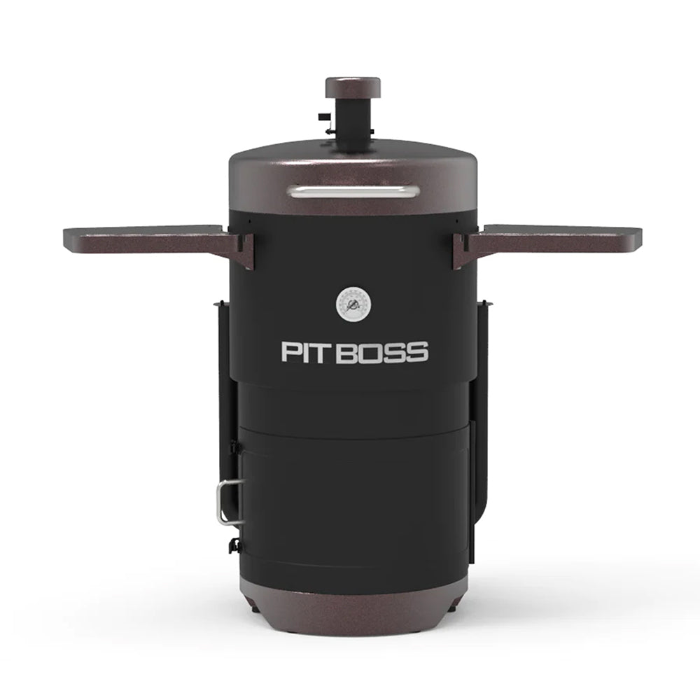 Pit Boss Champion Barrel Charcoal Smoker 1,158 Sq In Cook Space Mahoga ...