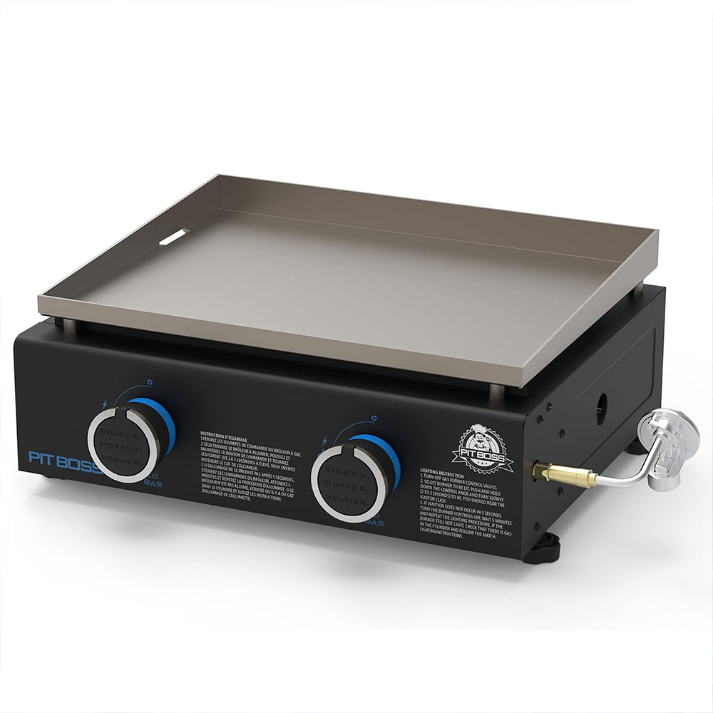 Pit Boss 2 Burner Tabletop Gas Griddle Portable 265 Sq In Cookspace Bl ...