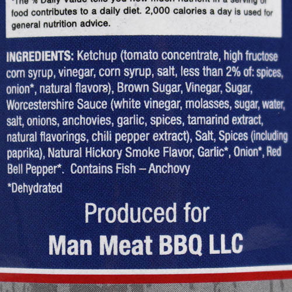 The Real Man Meat BBQ 16 Oz Sweet & Smoky Competition BBQ Sauce 11000 ...