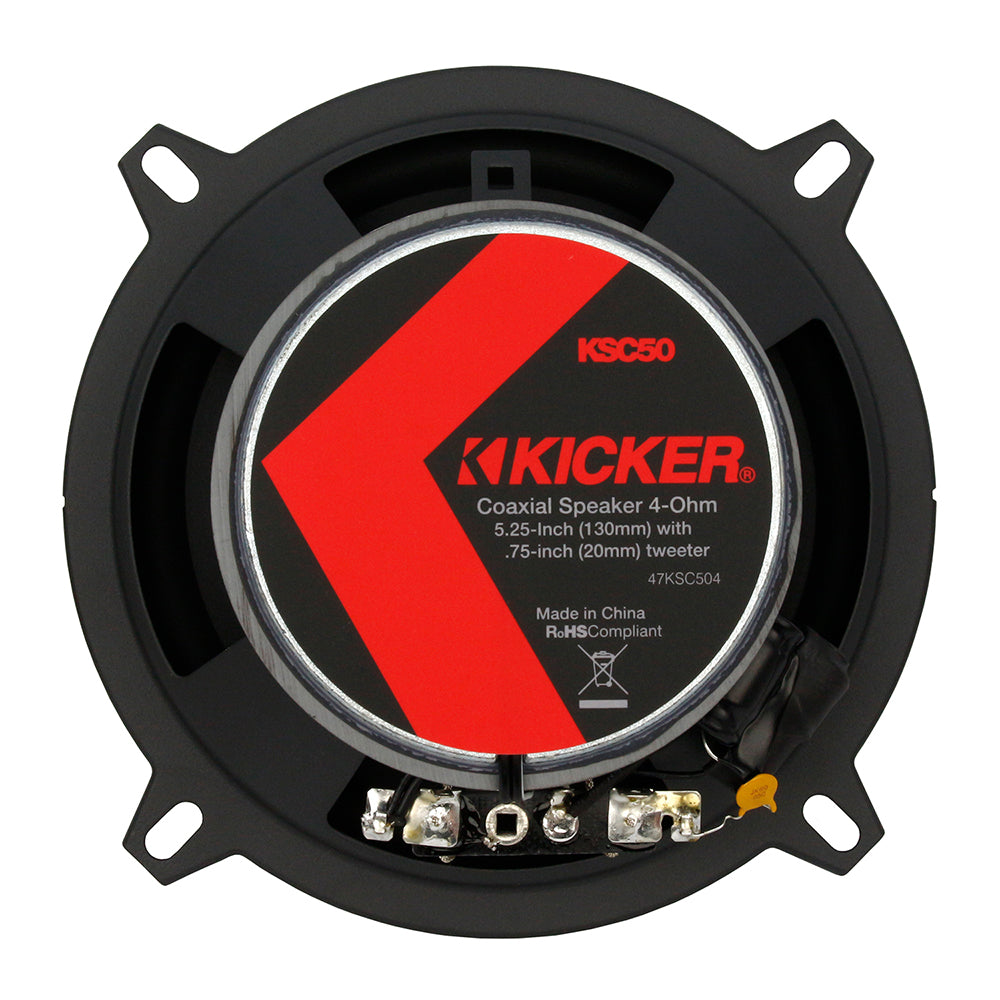 Kicker KSC50 5.25 Inch Coaxial Car Audio Speaker Pair 150W Peak 75W RM ...