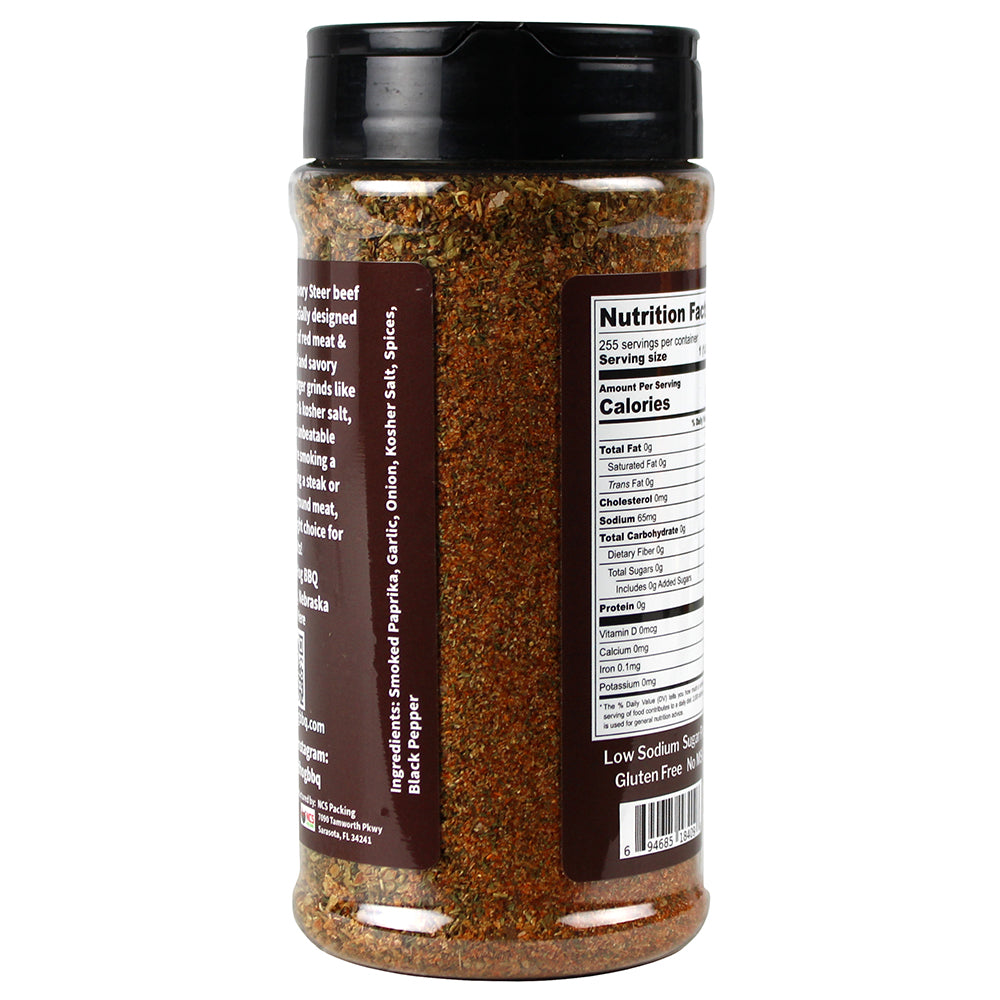 Bearded Hog BBQ Savory Steer Beef Rub & Seasoning 8.25 Oz No MSG 69468 ...
