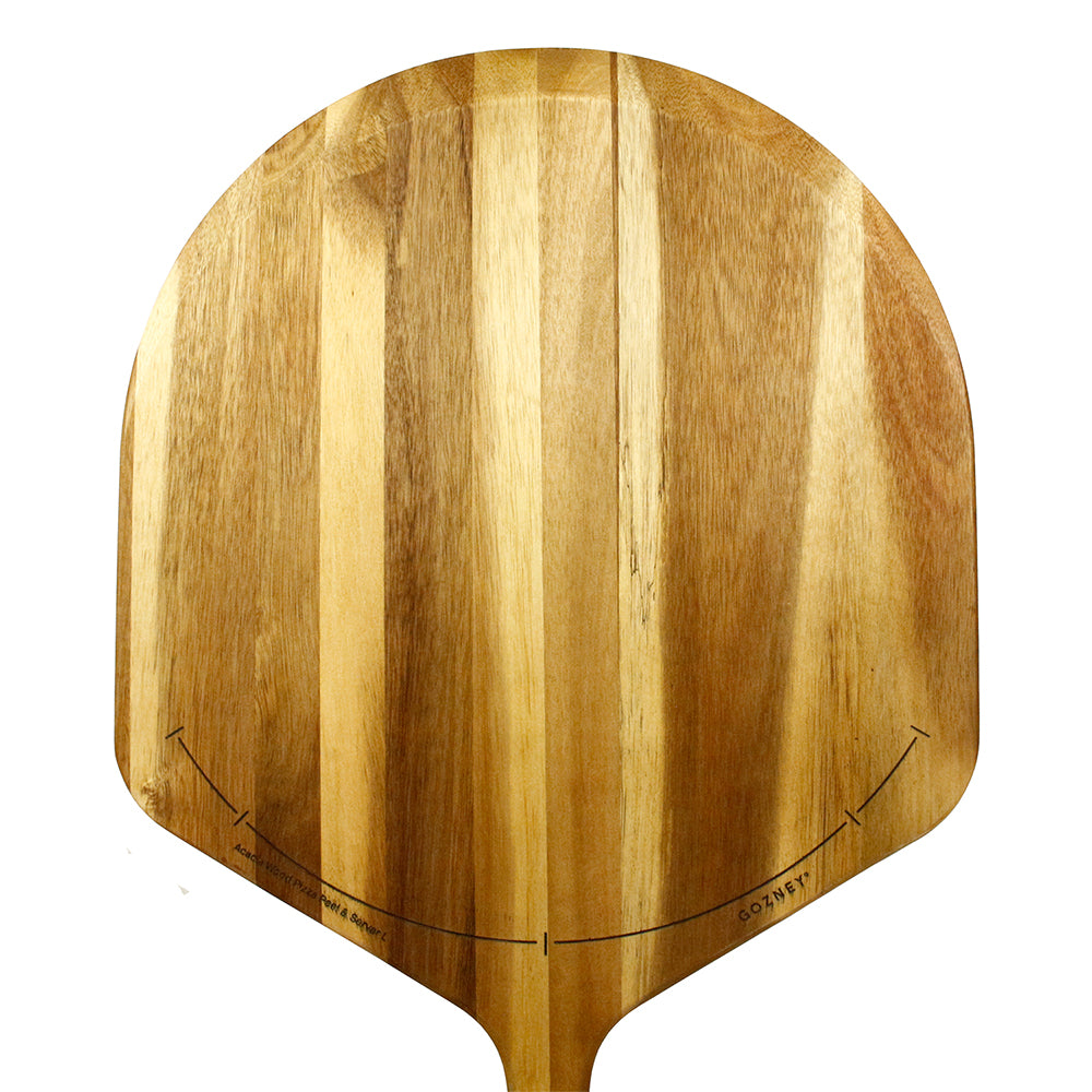 Gozney 14" Acacia Wood Placement Peel and Server Hardwood 1/2" Thick A ...