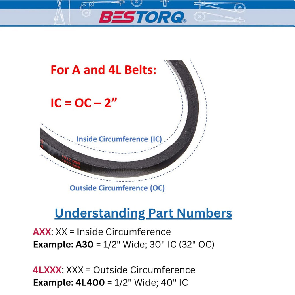 V Belt 4L680 / A66 Replacement 1/2" x 68" Industrial & Lawn Mower Heav ...