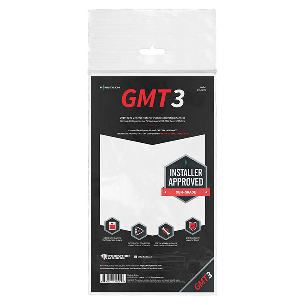 Firstech GMT3 Integration Harness 10-20 General Motors Standard Key/PT ...