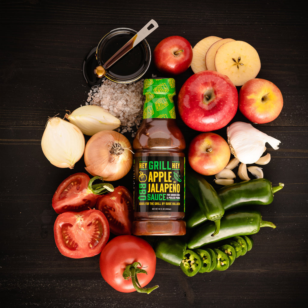 Hey Grill Hey Apple Jalapeno BBQ Sauce Sweet and Spicy 16 Oz Bottle ...