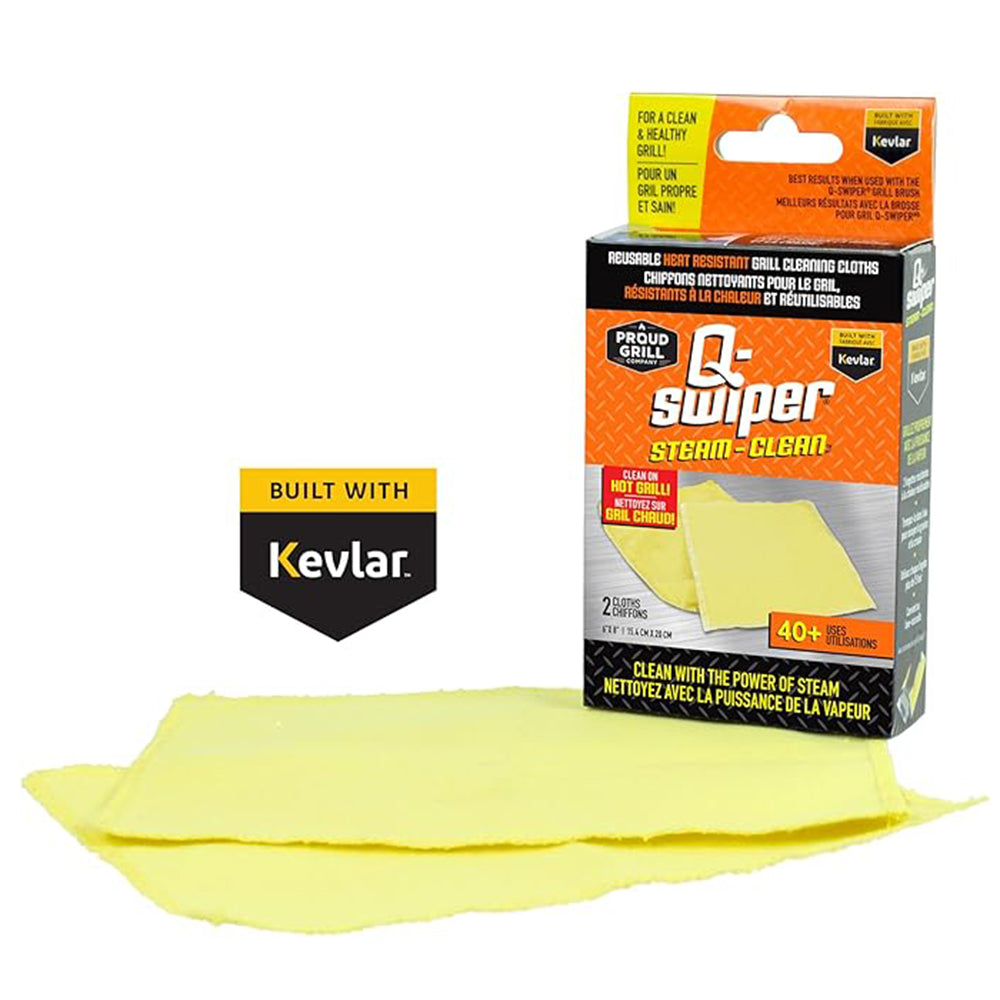 Proud Grill Q-Swiper XL Steam Clean Grill Cleaner 3 Piece Set Brush Sc ...