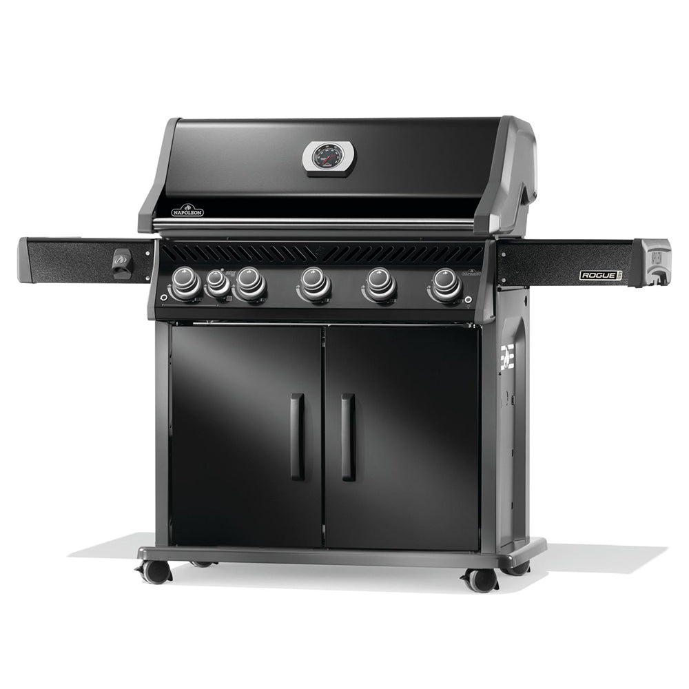 Napoleon Rogue PRO 625 Propane Gas Grill with Infrared Side Burner Bla ...