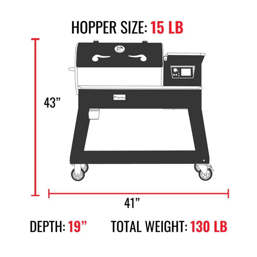 Recteq Patio Legend 400 Wood Pellet Grill 410 Sq. In. 180F to 700F RT ...