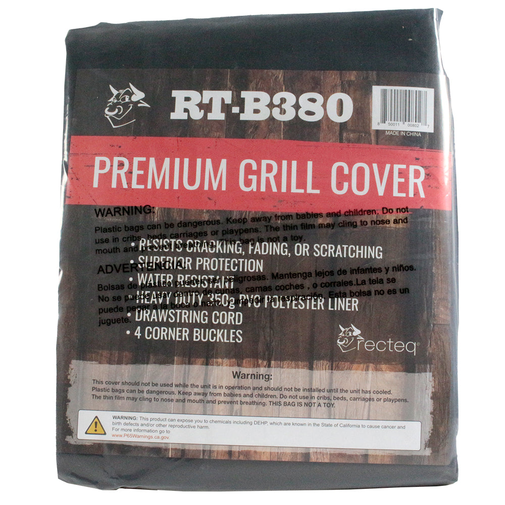 Recteq Bullseye RT-380/RT-380X Grill Cover Black Water Resistant 350g ...