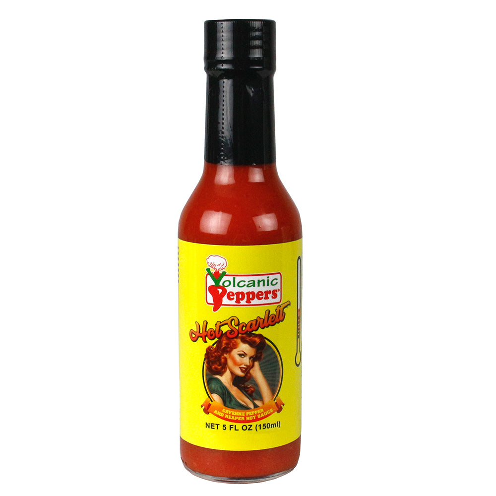 Volcanic Peppers Hot Scarlett Cayenne and Reaper Hot Sauce 5 oz Medium ...
