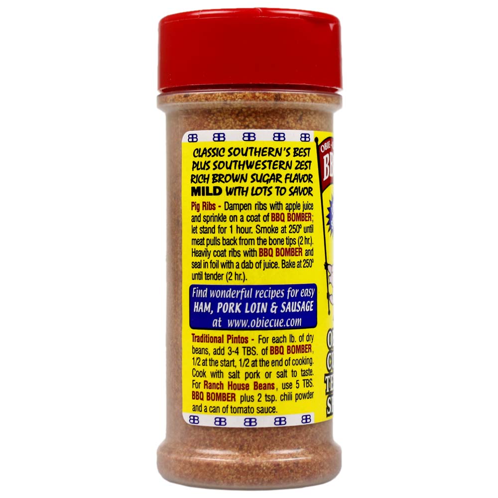 Obie Cues BBQ Bomber Mild Brown Sugar Rub & Bean Seasoning No Gluten o ...