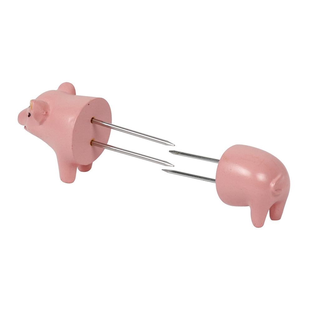 Mr Bar-B-Q Pig Corn Cob Holders Stainless Steel Prongs 4 Pairs W/ Safe ...