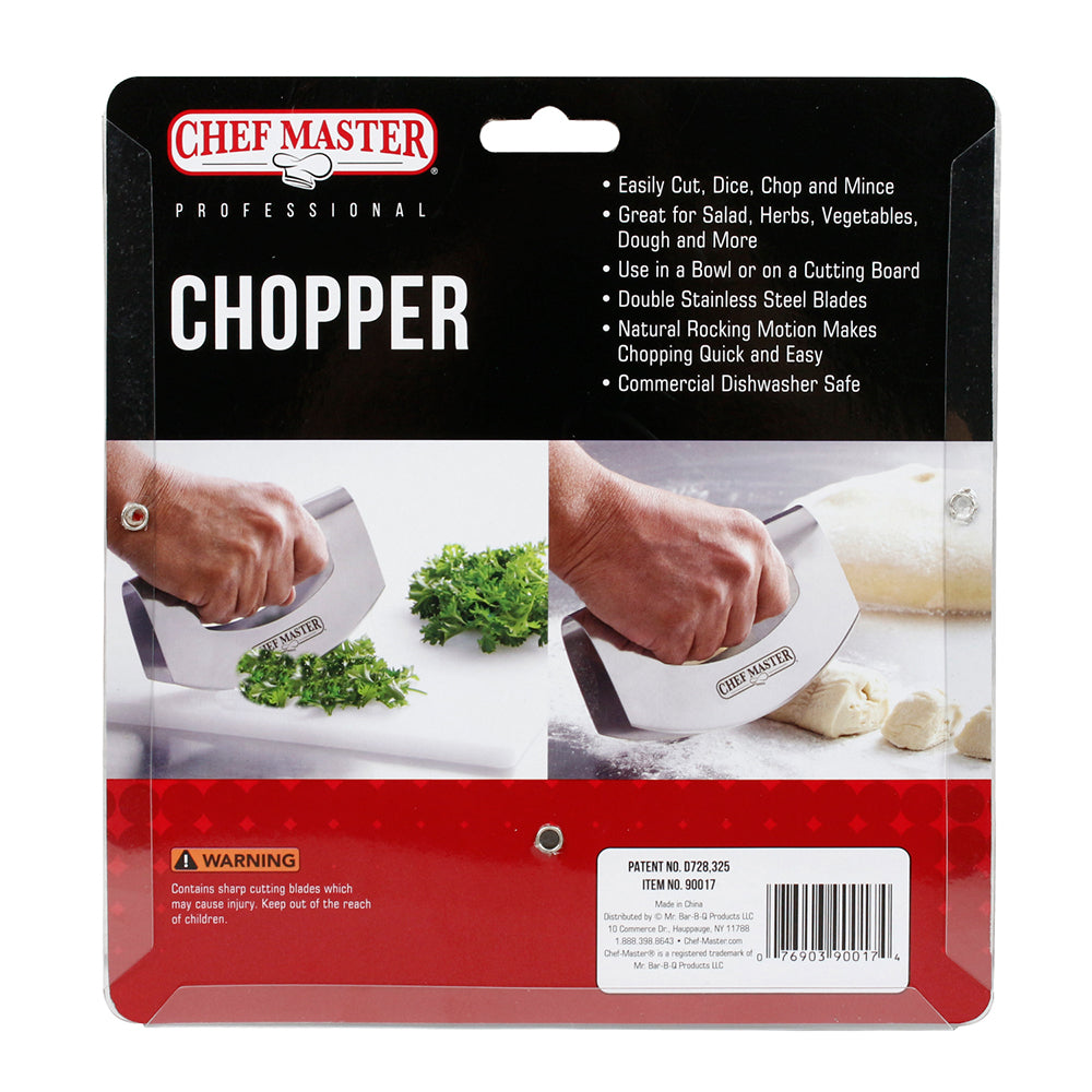 Chef Master Pro Chopper Double Rocking Blades Stainless Steel Dishwash ...