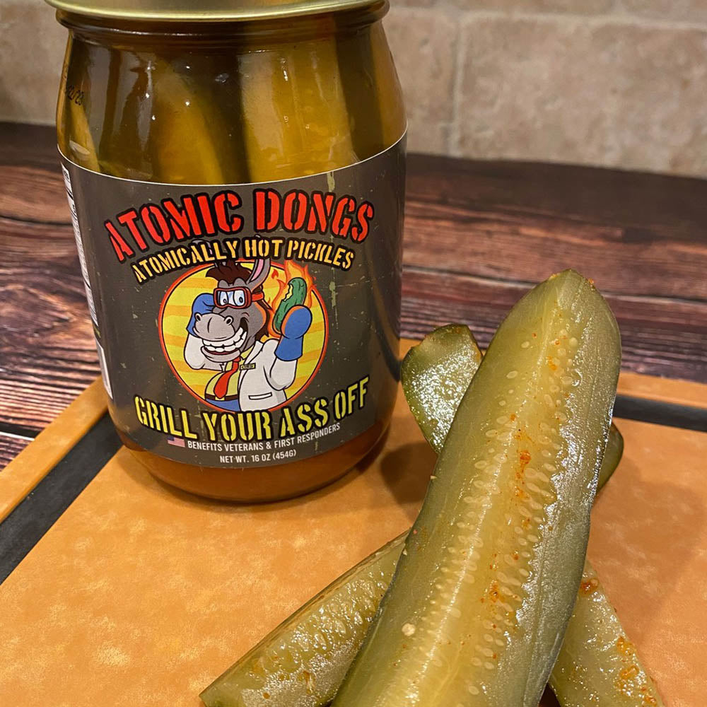 Grill Your Ass Off Atomic Dongs Habanero Spicy Pickles 16 Oz Jar ADONG ...