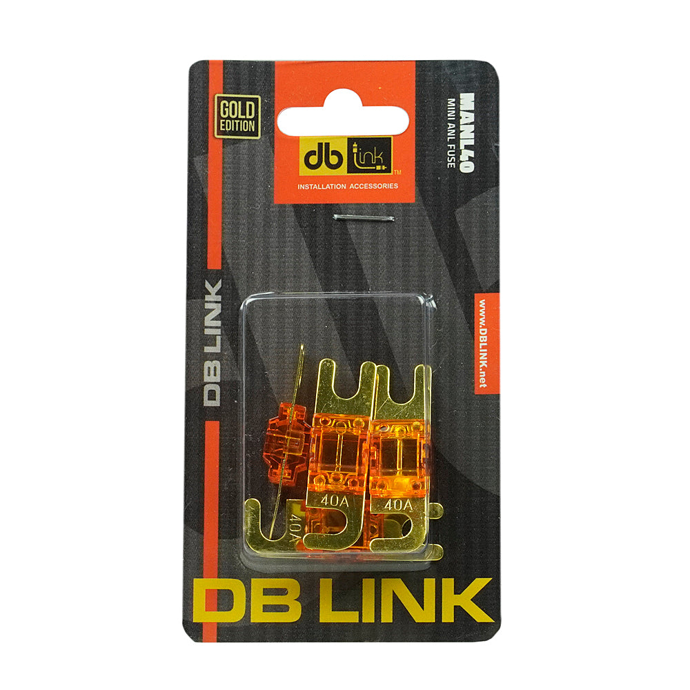 DB Link 40 Amp Mini ANL Fuse - Gold Plated Finish 4 Pieces Per Package ...