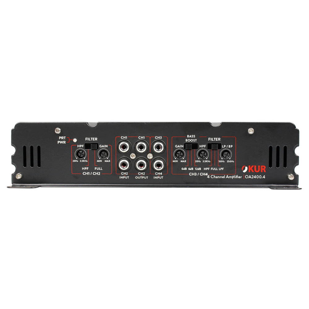 OKUR 4 Channel Amplifier 2400 Watts Max Power 2 Ohms Car Audio Class A ...